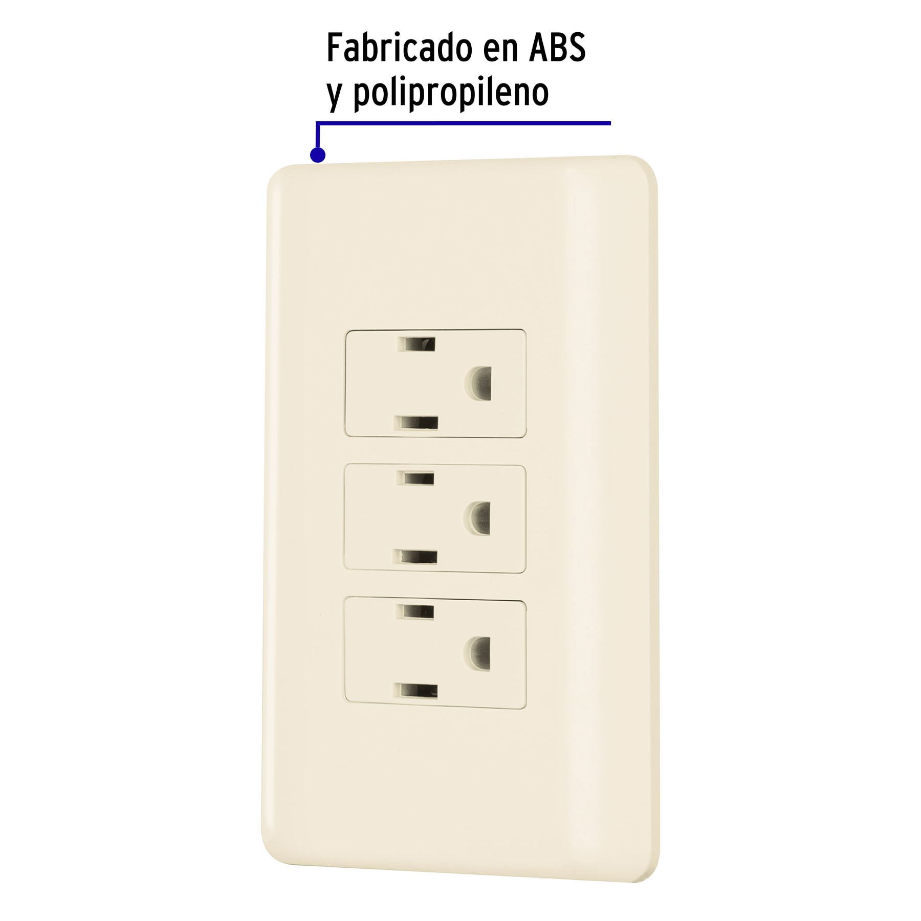 TOMACORRIENTE TRIPLE 2 POLOS+TIERRA