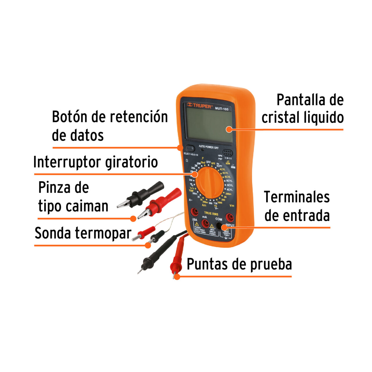 MULTIMETRO DIGITAL AUTOMOTRIZ TRUPER